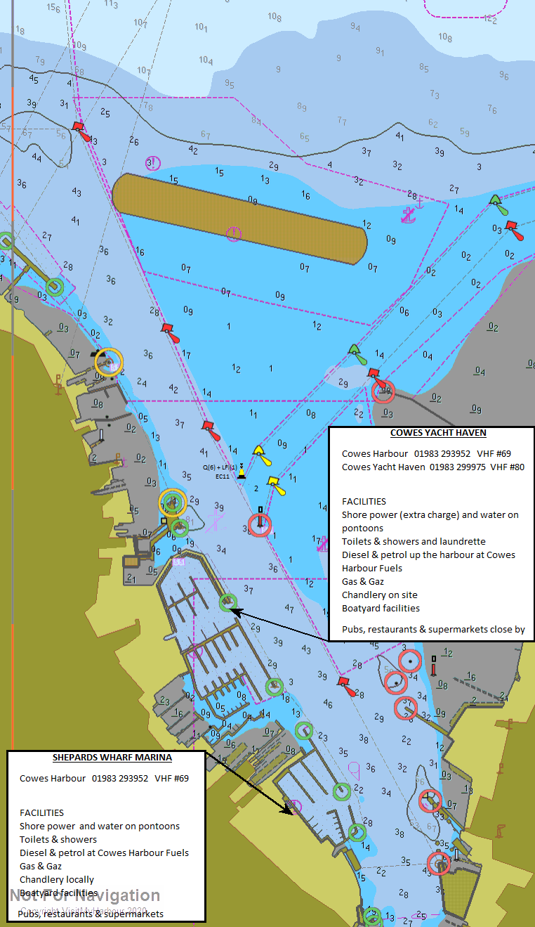 Cowes Harbour [Expanded View] - Solent: pilotage, charts, photos and ...
